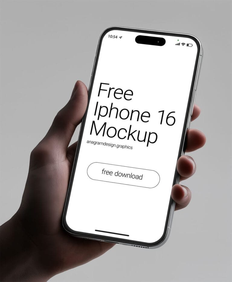 Iphone 16 - AnagramDesign - Free Mockups - Free Download